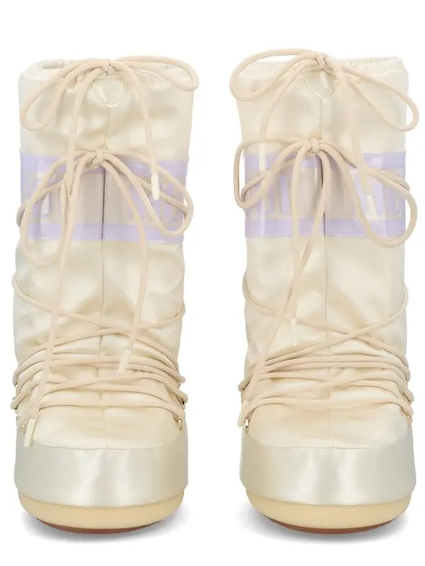 Moon Boot Icon Pearly Tall Boots - Cream