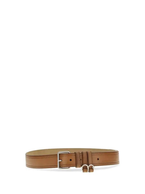 Miu Miu Leather Belt - Brown