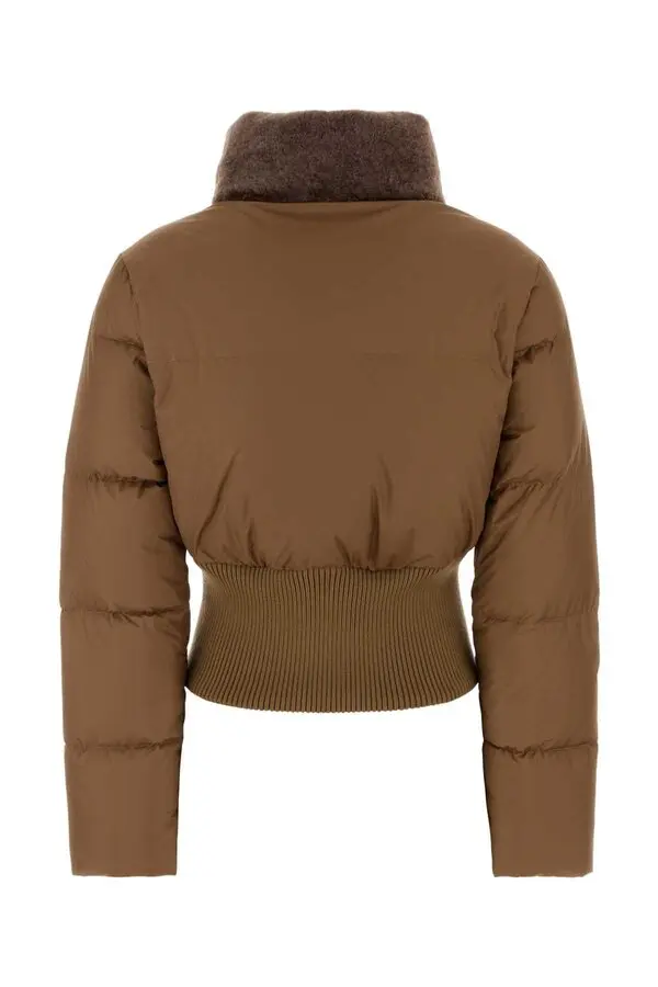 Fendi Camel Polyester Down Jacket