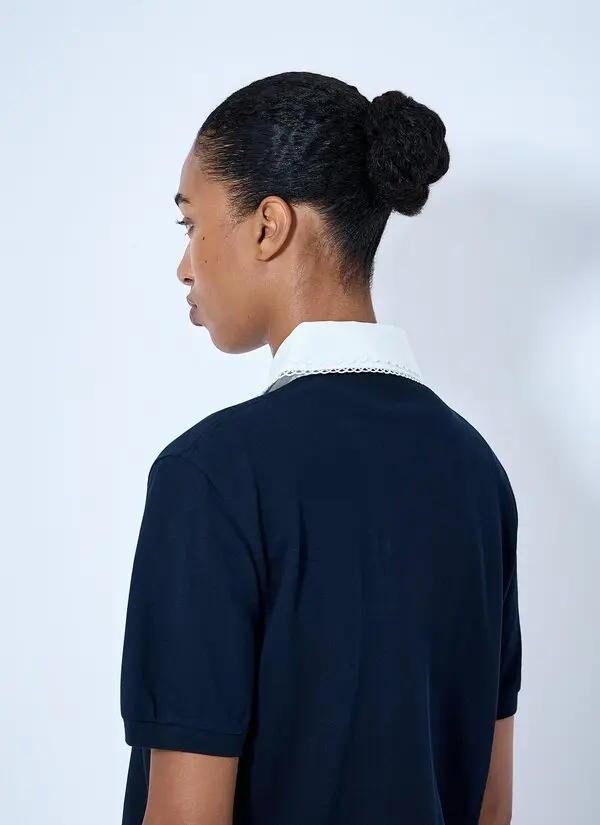 Miu Miu Piqué Polo Shirt - Blue