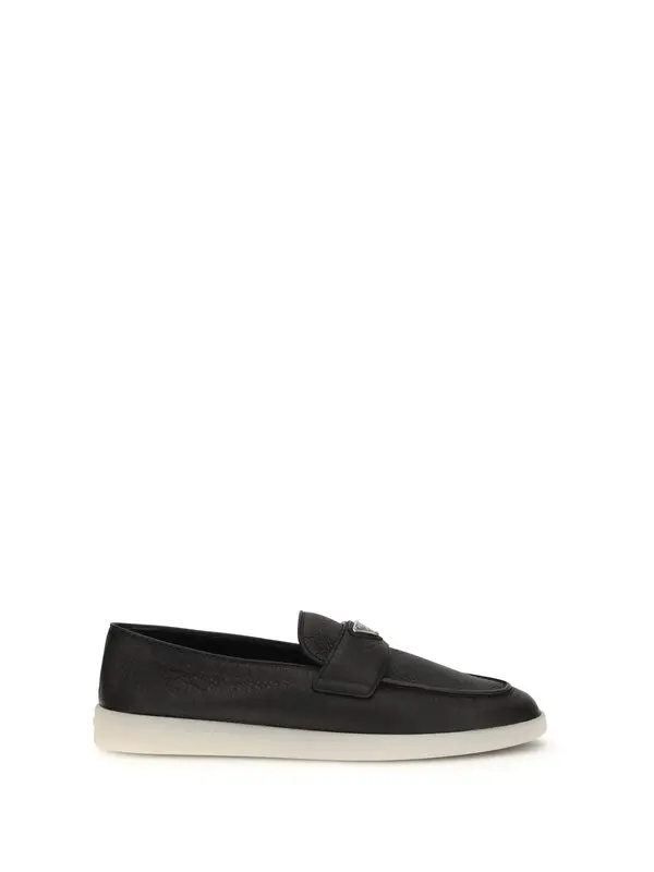 Prada Leather Loafers - Black