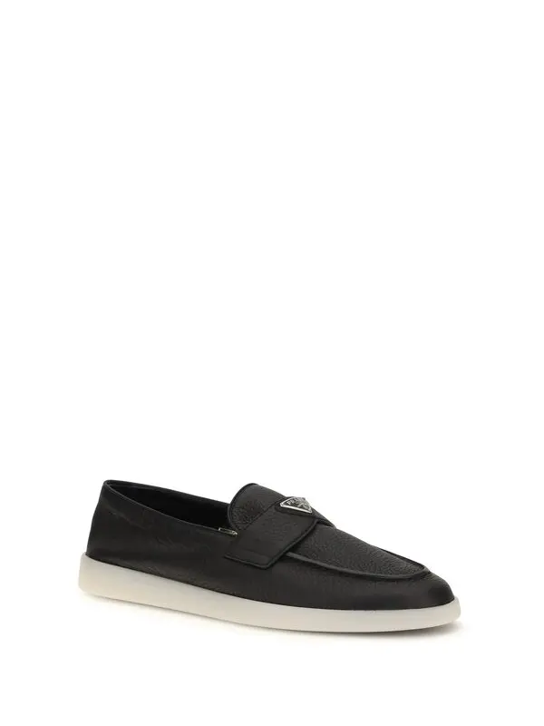 Prada Leather Loafers - Black