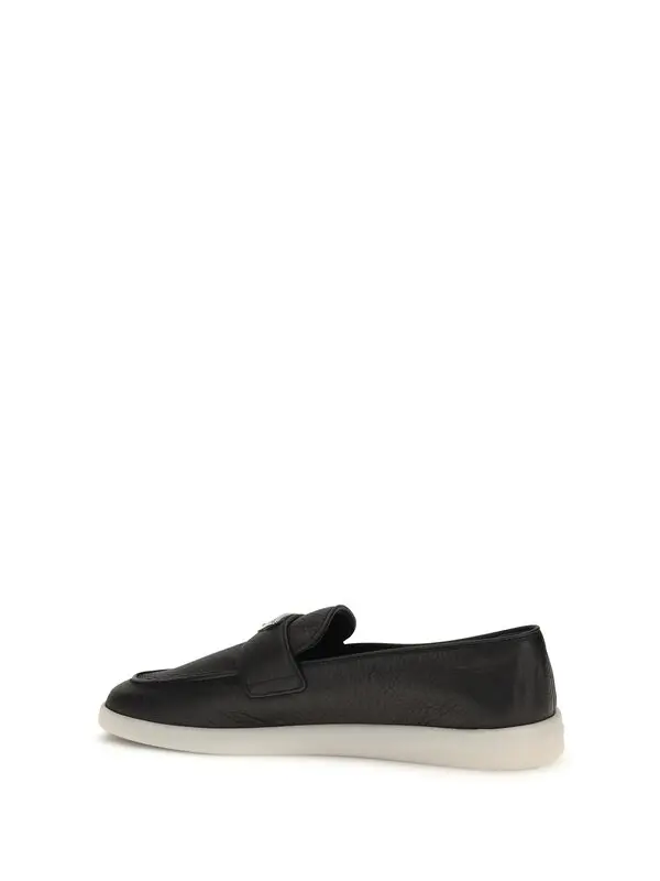 Prada Leather Loafers - Black
