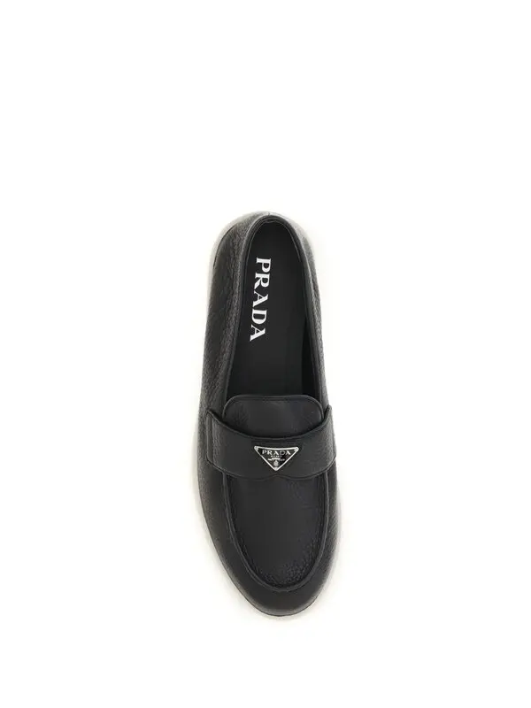 Prada Leather Loafers - Black