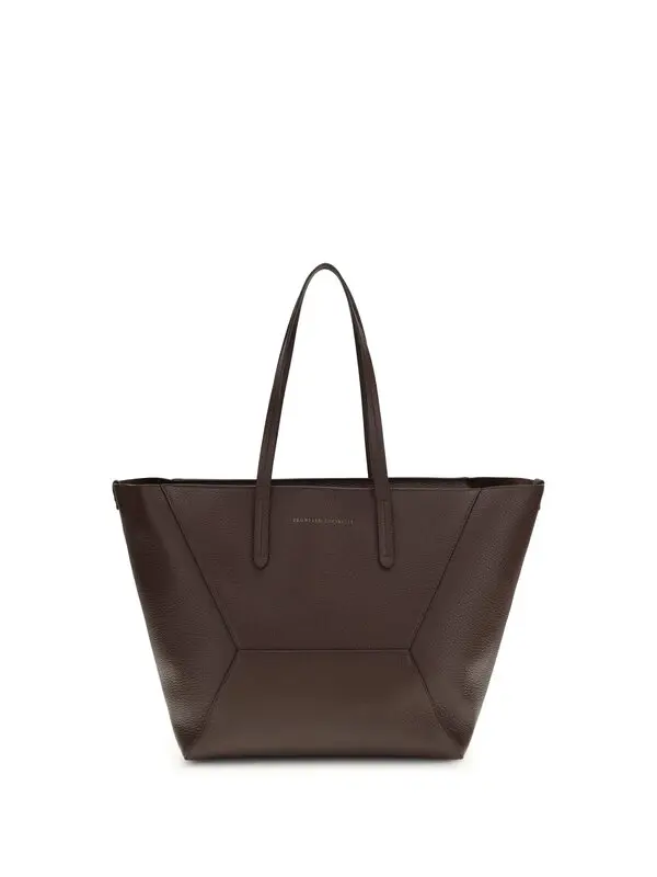 Brunello Cucinelli Leather Tote Bag - Brown
