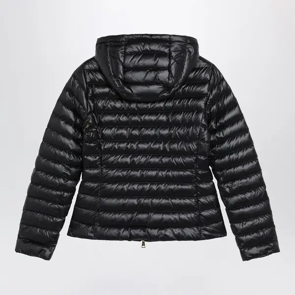 Moncler Igelhood Down Jacket In Longue Saison - Black