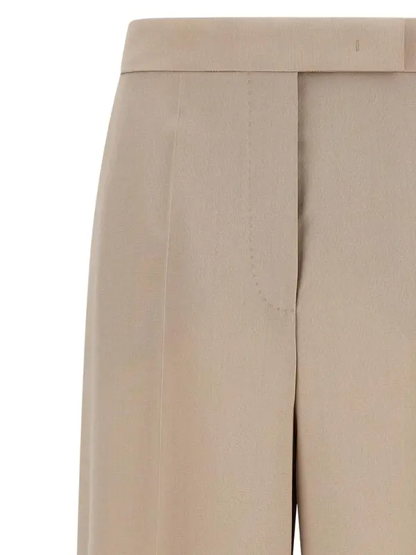 Max Mara Mxmgirone Canvas Trousers - Cream