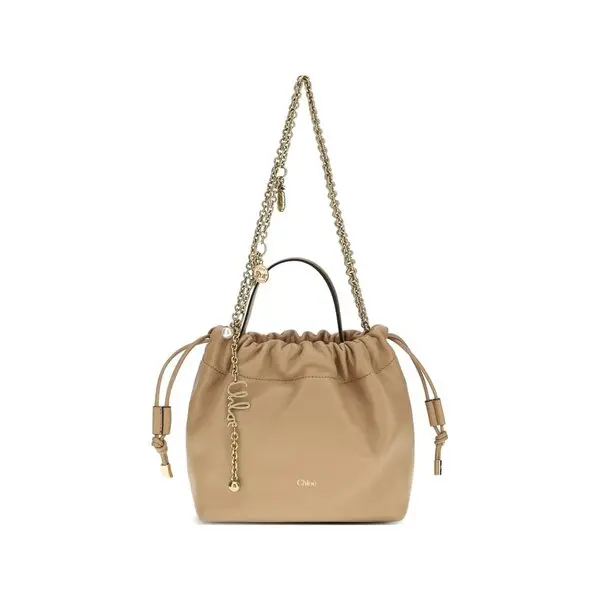 Chloé Calf Leather Bucket Bag - Cream