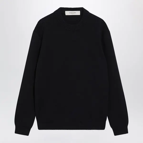GOLDEN GOOSE Distressed Cotton Blend Sweater - Blue