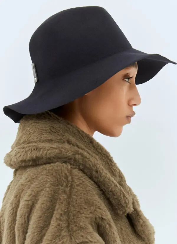 Max Mara Felt Wool Wide Brim Hat