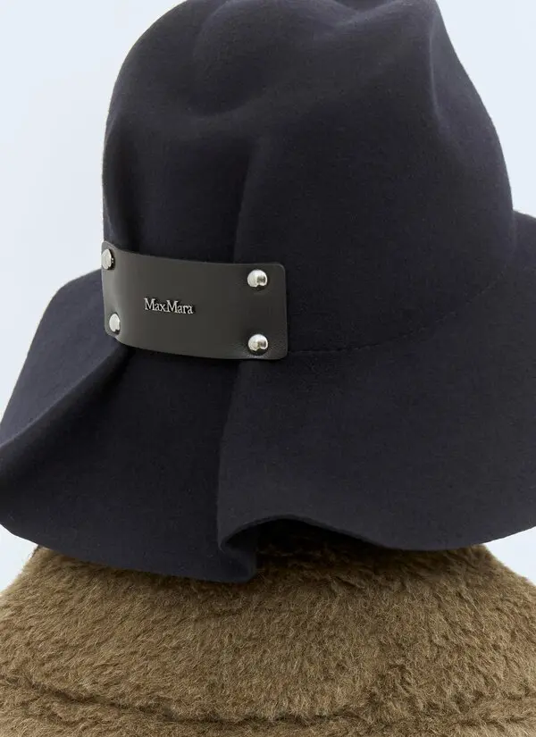 Max Mara Felt Wool Wide Brim Hat