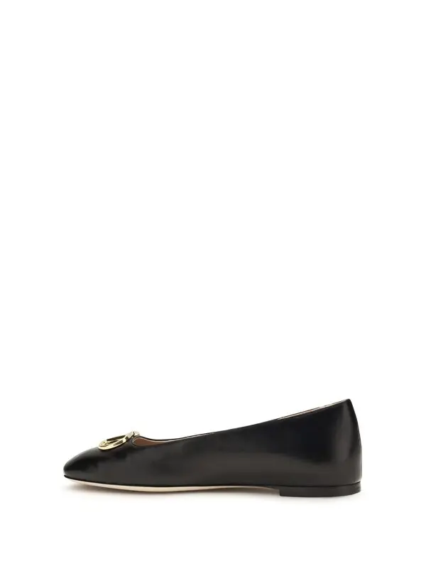 Valentino Garavani Vlogo Signature Ballerinas - Black