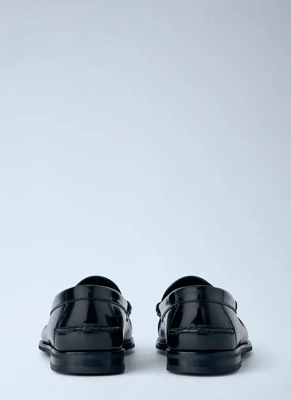 Prada Brushed Leather Loafers - Black