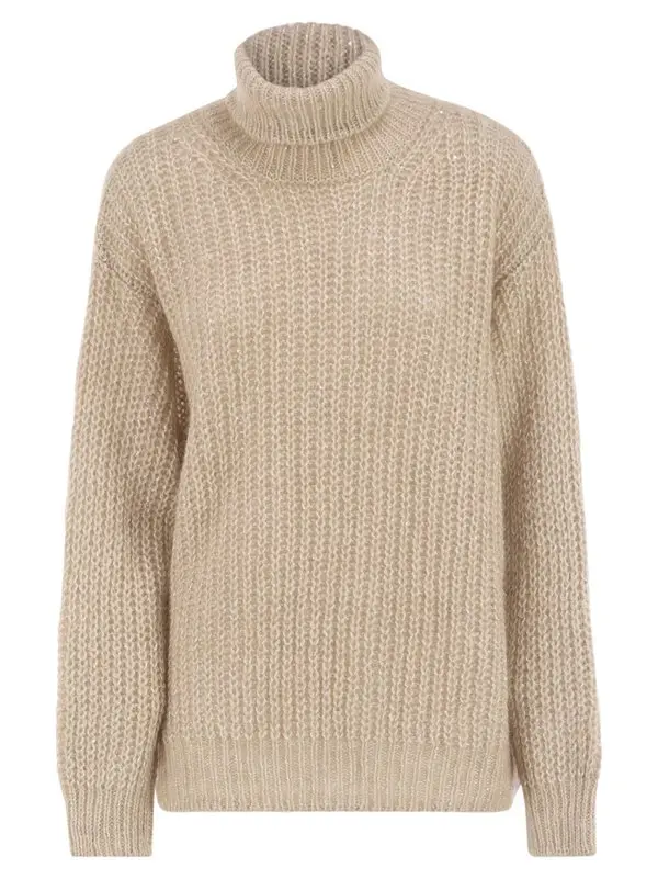 Herno Wool And Alpaca Turtleneck Jumper - Cream