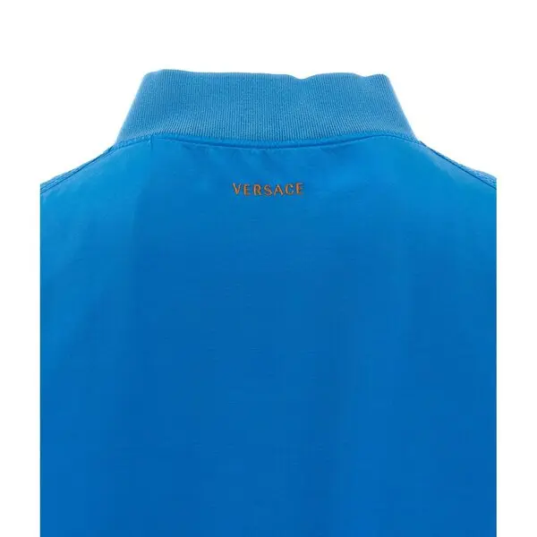 Versace Silk-poplin Zip Blouson With Logo Embroidery