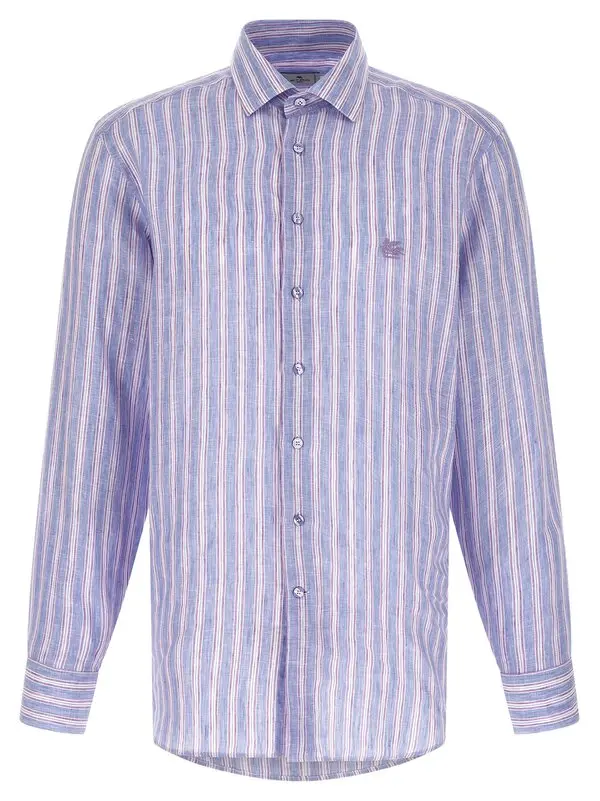 Etro Striped Linen Shirt - Multicolor