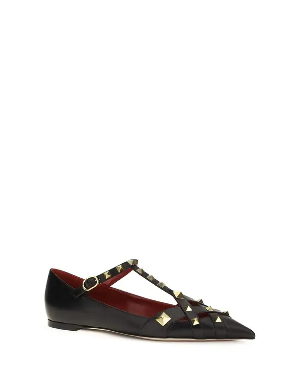 Valentino Garavani Studdy Kidskin Ballerinas - Black