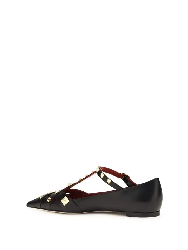 Valentino Garavani Studdy Kidskin Ballerinas - Black