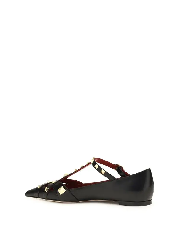Valentino Garavani Studdy Kidskin Ballerinas - Black