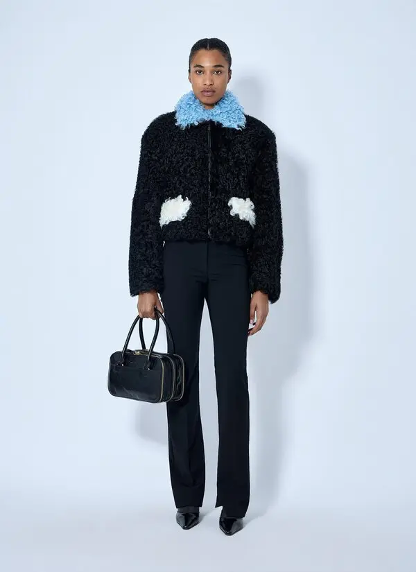 Marni Curly Shearling Jacket - Black