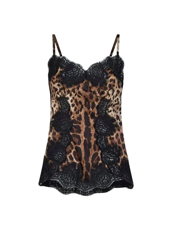 Dolce & Gabbana Leopard-print Camisole Top - Multicolor