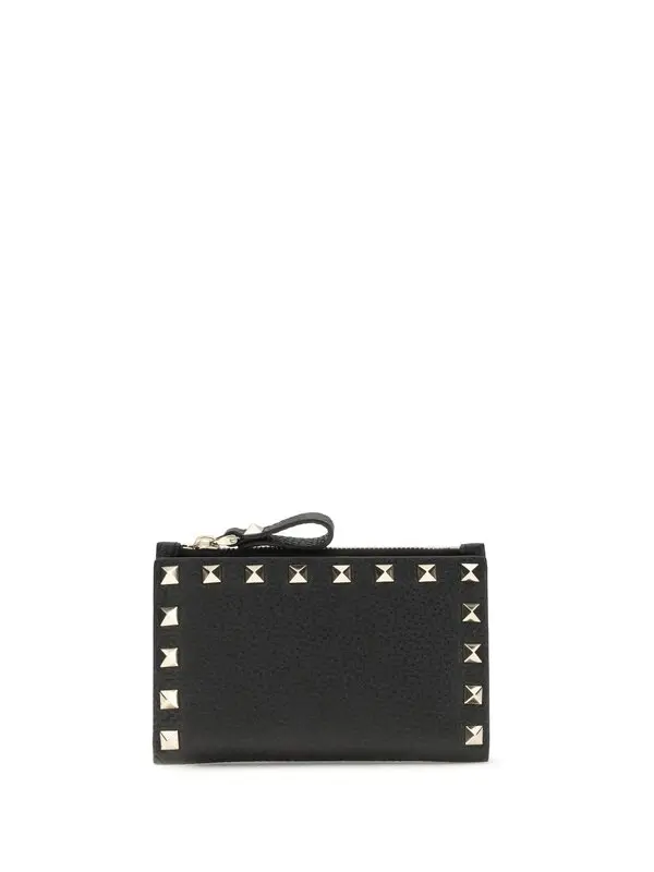 Valentino Garavani Rockstud Zip Card Holder - Black