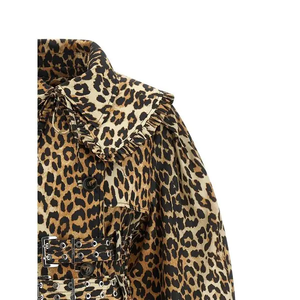 GANNI Recycled Polyamide Trench Coat - Brown