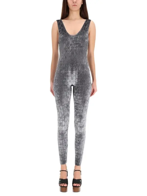 Gucci Jumpsuit With Gg Embroidery