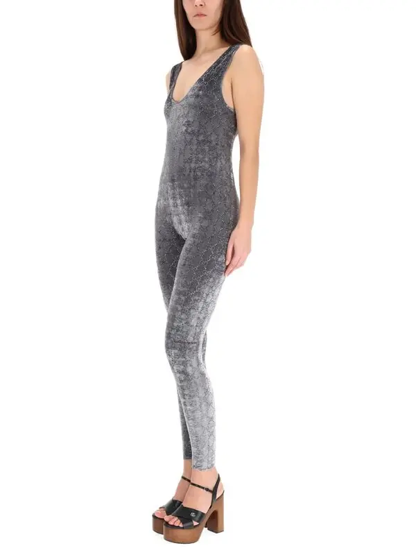 Gucci Jumpsuit With Gg Embroidery