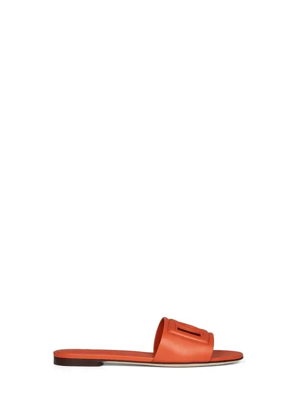 Dolce & Gabbana Calf Leather Slide Sandals - Multicolor