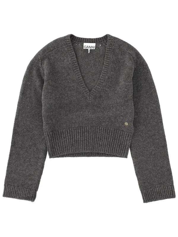 GANNI V-neck Sweater