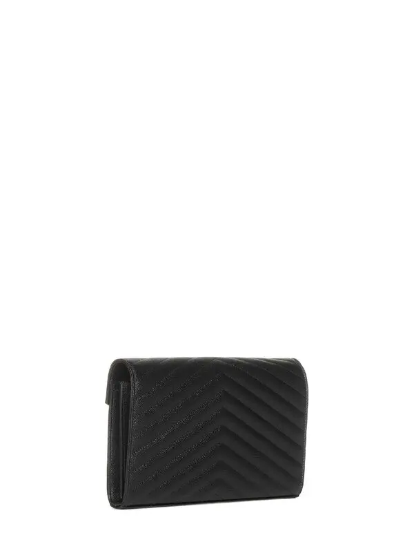 Saint Laurent Classic Cassandre Pouch In Grain De Poudre Leather - Multicolor