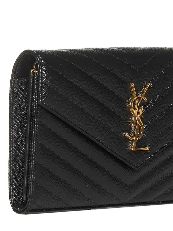 Saint Laurent Classic Cassandre Pouch In Grain De Poudre Leather - Multicolor