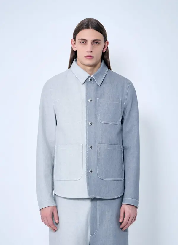 Thom Browne Contrast Utility Jacket - Gray
