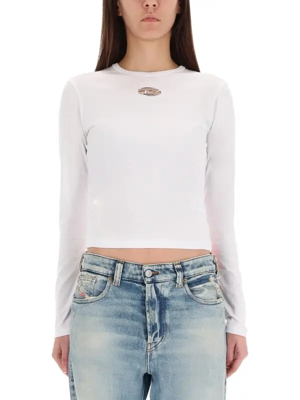 DIESEL® T-shirt T-uncutie-long-ls-od - White