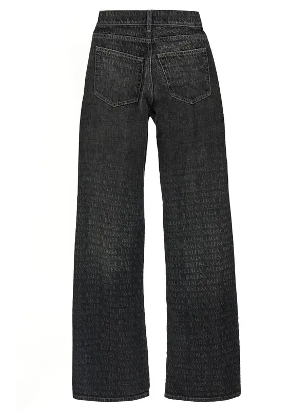 Balenciaga Wide Leg Jeans - Black