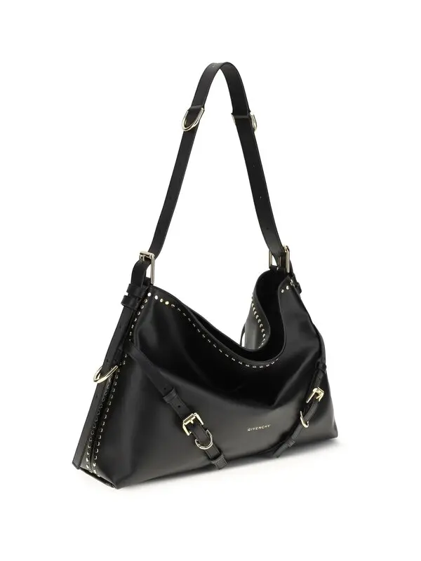 Givenchy Large Voyou Shoulder Bag In Shiny Leather