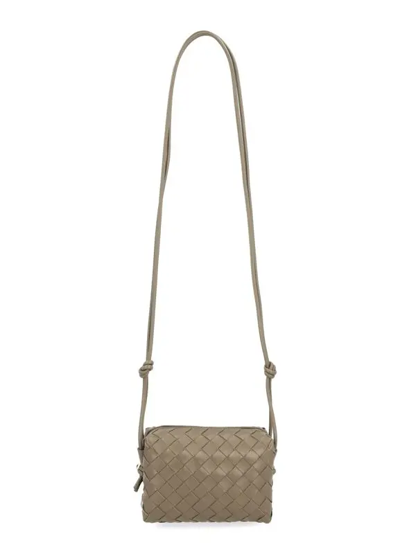 Bottega Veneta Lamb Leather Camera Bag - Cream