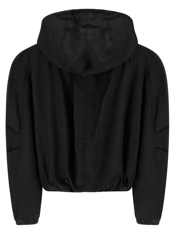 Attico Maxi Hood Bomber Jacket