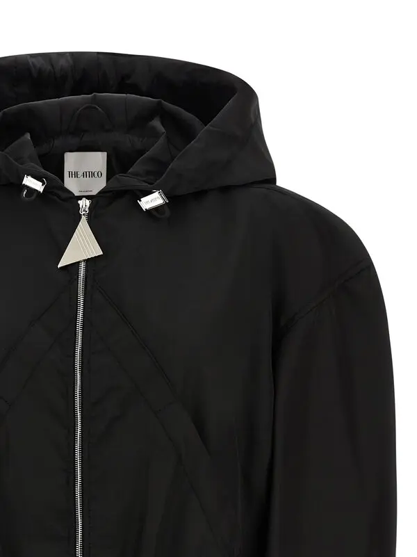 Attico Maxi Hood Bomber Jacket