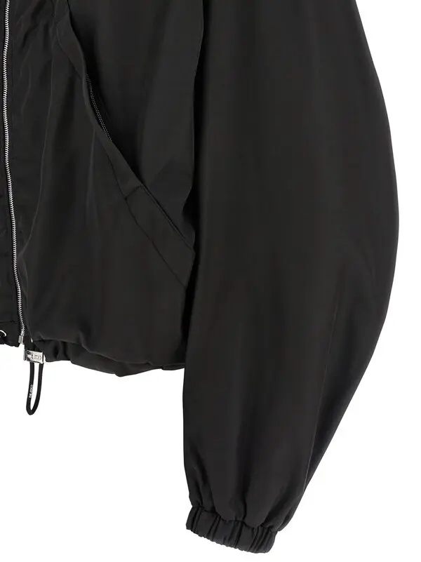Attico Maxi Hood Bomber Jacket