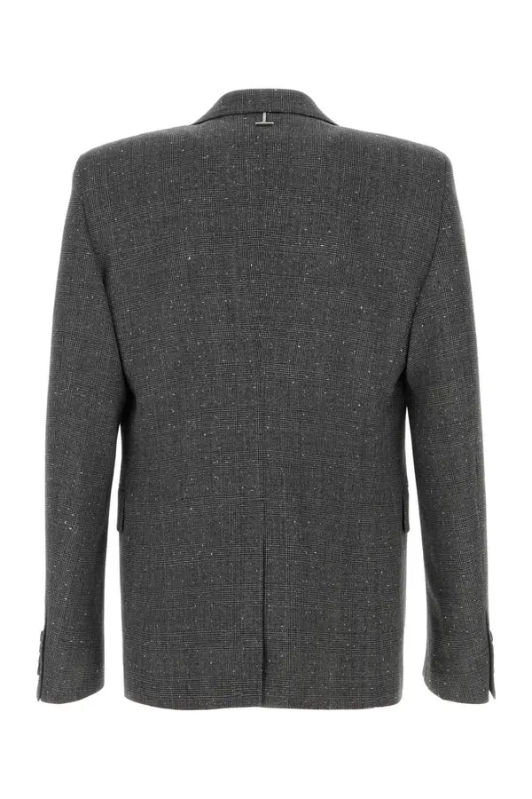 Alexander McQueen Embroidered Glencheck Blazer