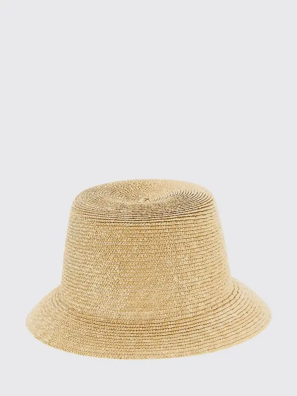 Saint Laurent Cassandre Hat In Raffia