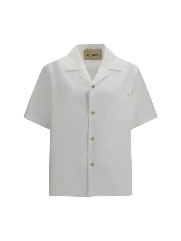 Valentino Garavani Short-sleeve Shirt With Vlogo - White