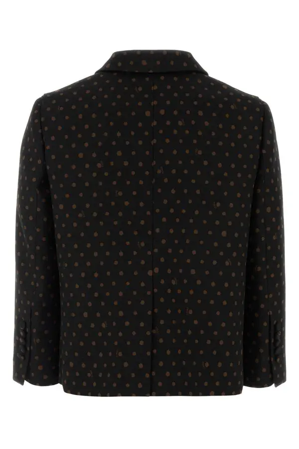 Fendi Printed Stretch Wool Blend Blazer - Multicolor