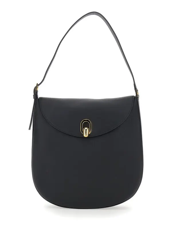 Savette Shoulder Bag 'tondo' With Adjustable Strap And Logo Plate On The Front - Multicolor