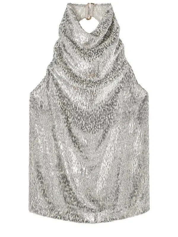 Stella McCartney Fil Coupe Top - Silver