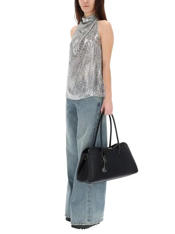 Stella McCartney Fil Coupe Top - Silver