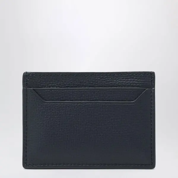 Loewe Navy Leather Anagram Card Holder - Blue
