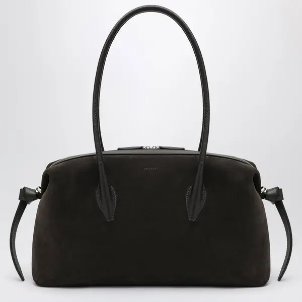 Yuzefi Brioche Duffle Bag In Ganache-coloured Suede - Brown
